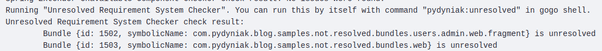 Using Custom System Checkers for finding unresolved bundles
